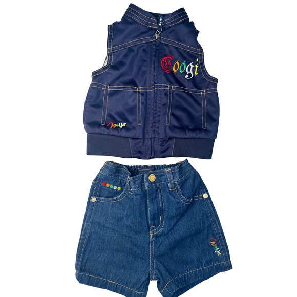 COOGI | Matching Sets | Coogi Baby Outfit 6m Denim Shorts Vest Set Rare ...